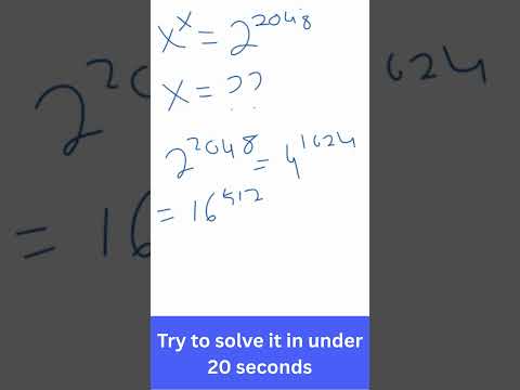 Try to solve THIS exponent equation in under 20 seconds or less #mathtricks #maths #sat