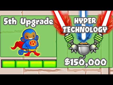THE HYPER TECHNOLOGICAL TERROR ! - SUPER MONKEY 5TH TIER TOWER !! - Bloons BTD Battles HACK/MODS