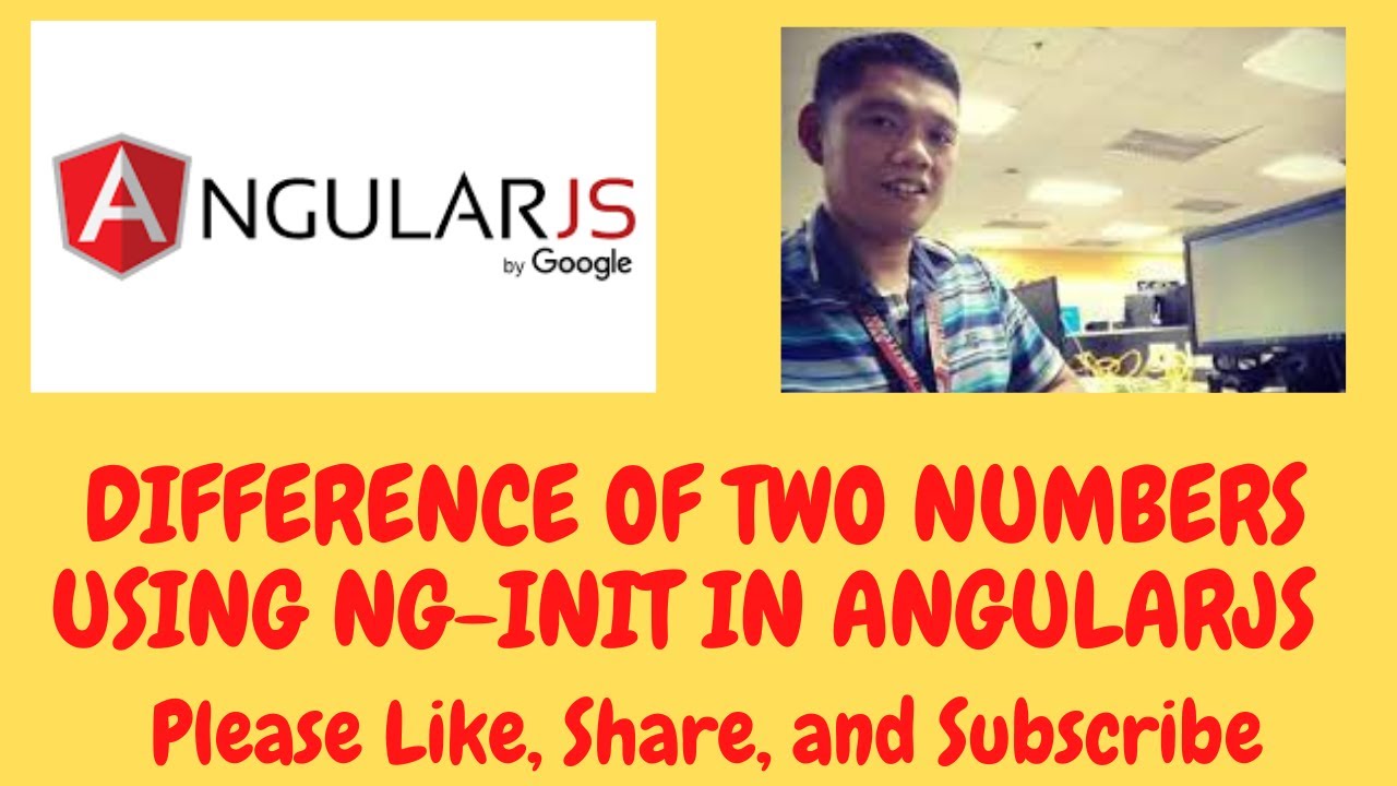 Difference of Two Numbers Using ng-init in AngularJS