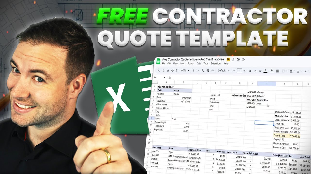 Free Contractor Quote Template And Client Proposal All In One