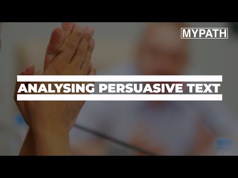 Analysing Persuasive Text - English Why Bother?