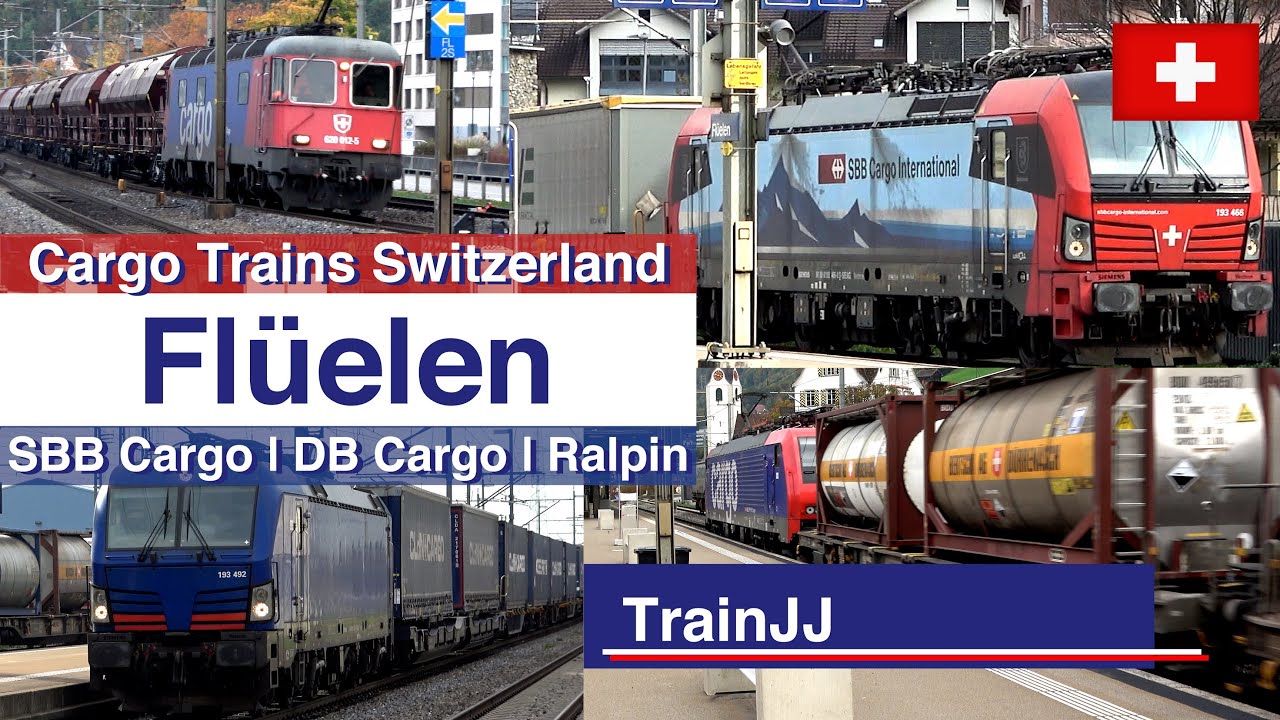 4K Freight Trains Switzerland | Flüelen - Gotthardbahn | SBB Cargo - DB Cargo - Hupac - Wetron - VTG