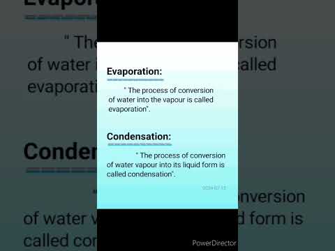 Class- 6. Science# The difference between evaporation and condensation.