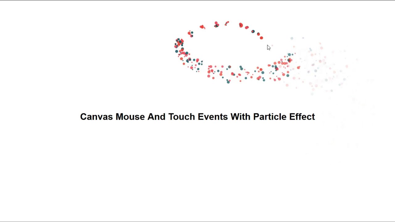 Particles effect on mouse move | HTML,CSS and JS