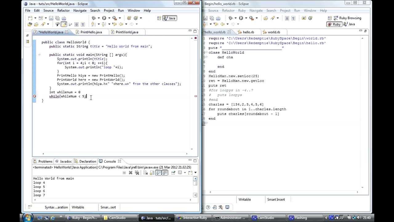Ruby Programming While Loop  - 7 While Loop