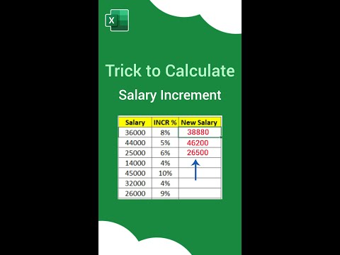 Trick to calculate salary increment ???????? #advancedexcel #excelshorts