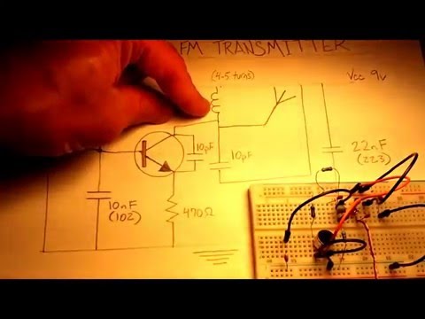 Microphone FM RF Transmit SDR Circuit Schematic