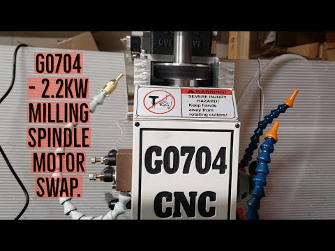 Grizzly G0704 cnc Spindle motor / belt drive conversion is alive. 2.2kw Chinese milling spindle