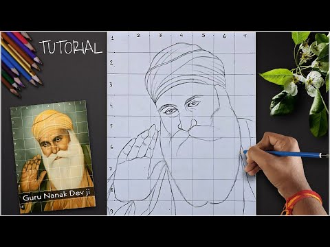 Guru Nanak Dev Ji Drawing, Drawing Guru Nanak Dev Ji | Easy Pencil Sketch,