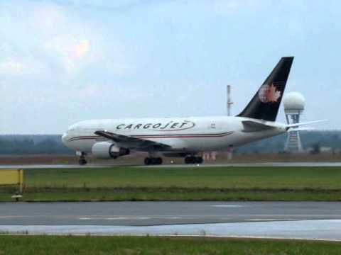 Boeing 767-200 ER Freighter Cargojet Take Off Katowice Airport (Pyrzowice)