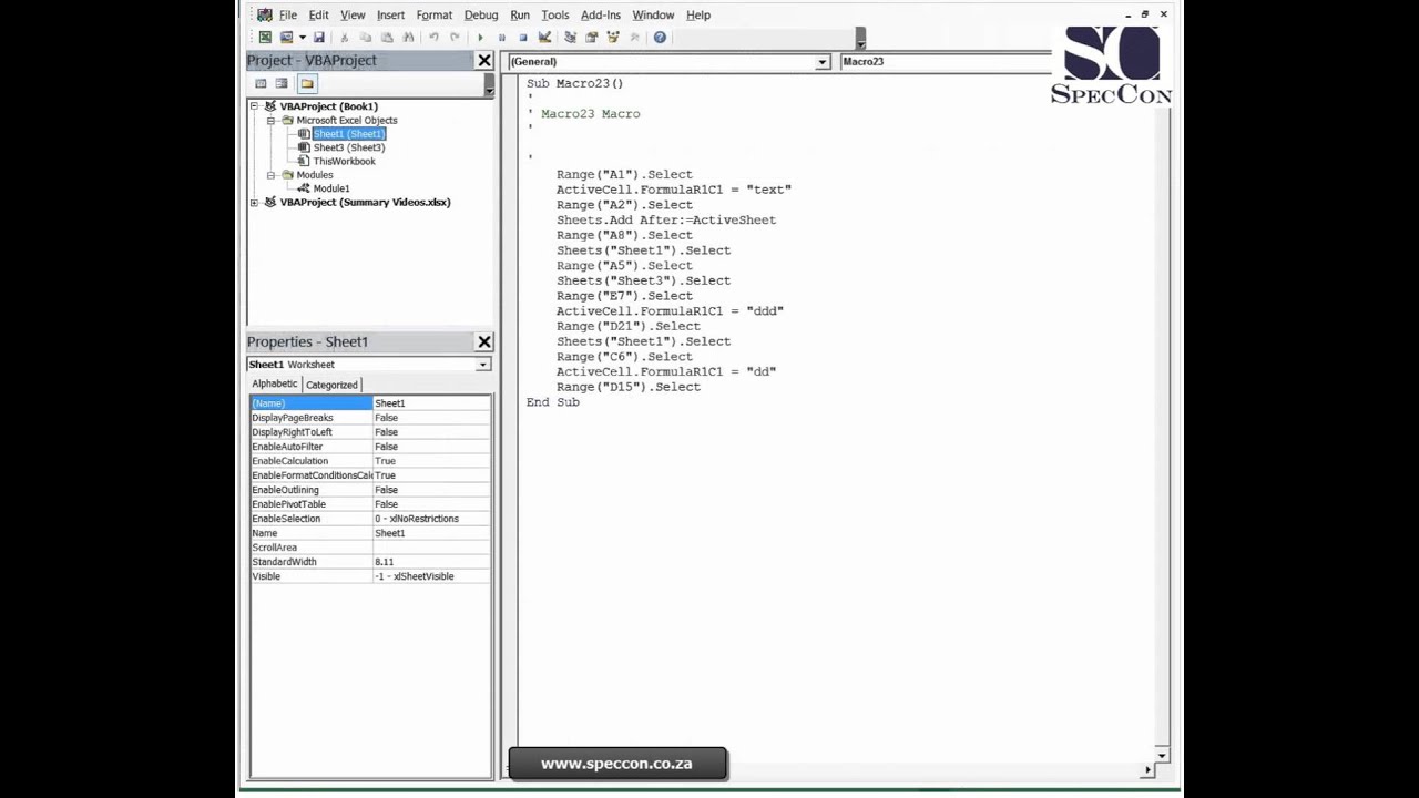Visual Basics (VBA Coding) Unit 6 VBA Debugging