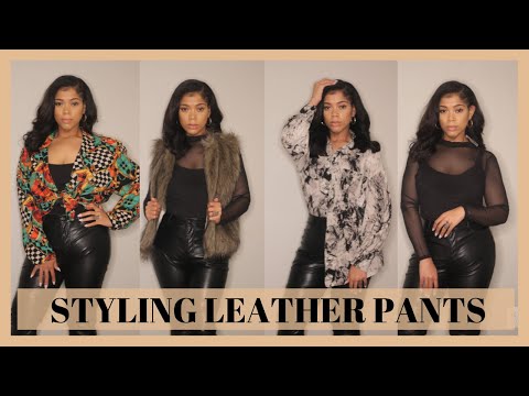 HOW TO STYLE FAUX LEATHER PANTS | VINTAGE, CHIC, CASUAL