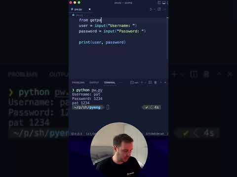 How to hide user input in Python