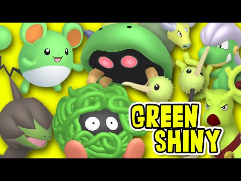 Green Shiny Only | Pokémon Go Shiny Compilation