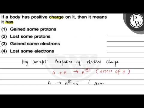 If a body has positive charge on it, then it means it has P (1) Gai...