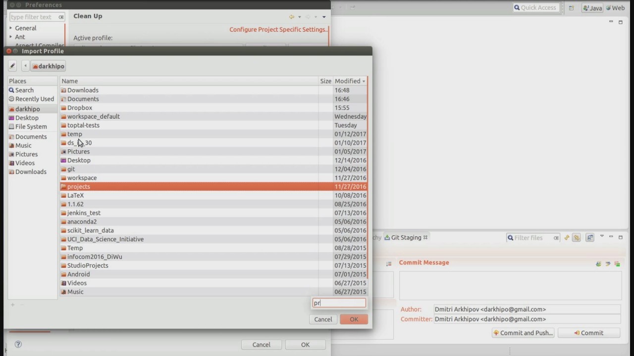 eclipse format cleanup