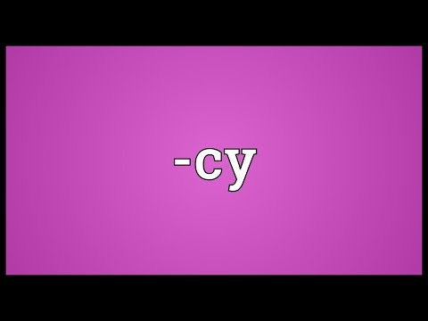 -cy Meaning