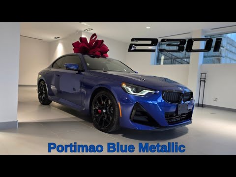 NEW ARRIVAL! 2025 BMW 230i xDrive LCI Portimao Blue Metallic on Black #bmw #230i #g42