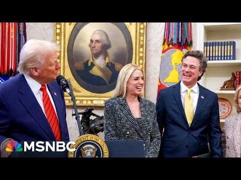 'Unusual message sent': Trump attends Bondi swearing in at White House