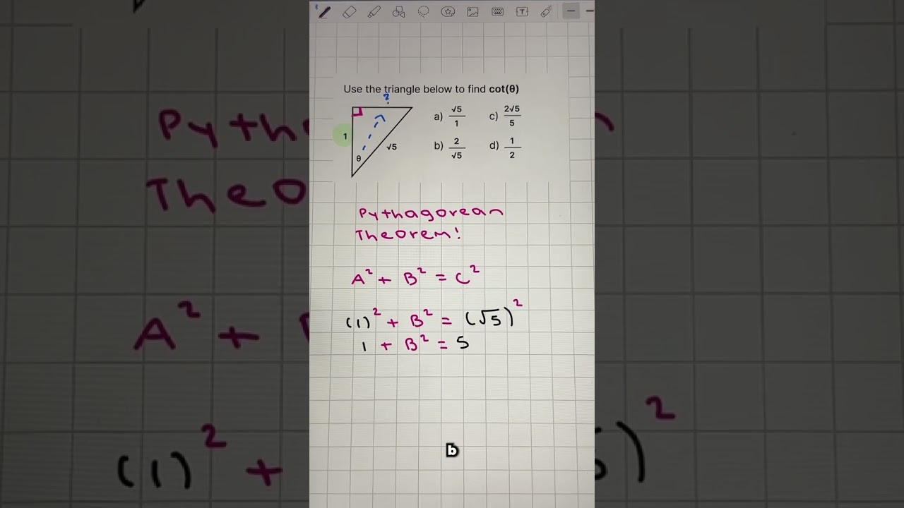 How to Find cot(θ) #shorts