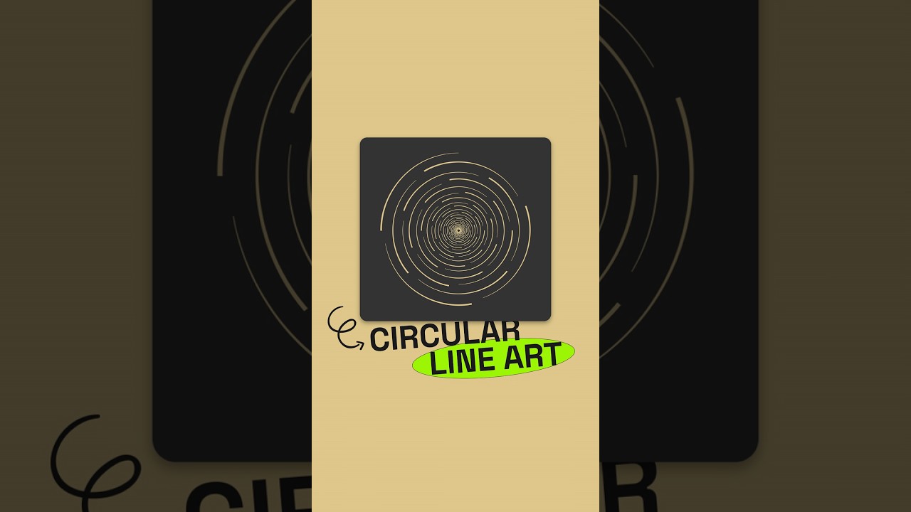 Easy way to create a circular line art #design #tips #art #circular #illustrator #logo #logodesign