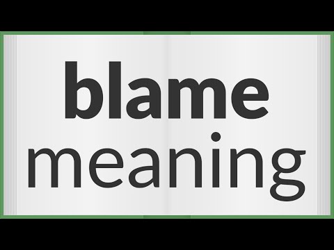Blame | meaning of Blame