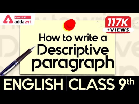 Descriptive Paragraph Writing Video Lecture - English Grammar for Class 9