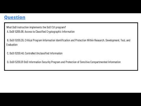 What DoD instruction implements the DoD CUI program?