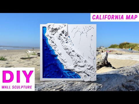 California Map | The Process of Creating a 3D Paper Art | OLGA SKOROKHOD