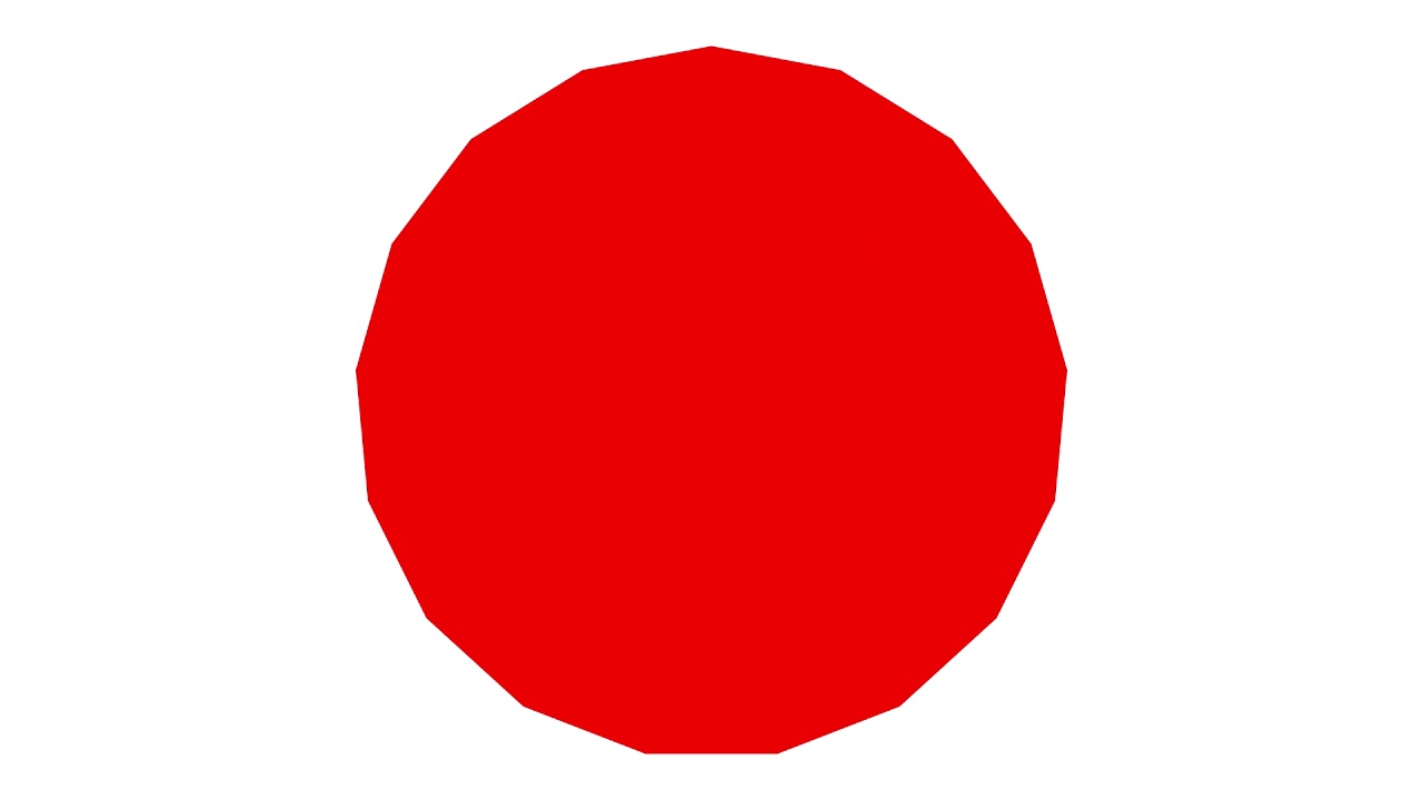 Red Heptadecagon White Background Scale Up