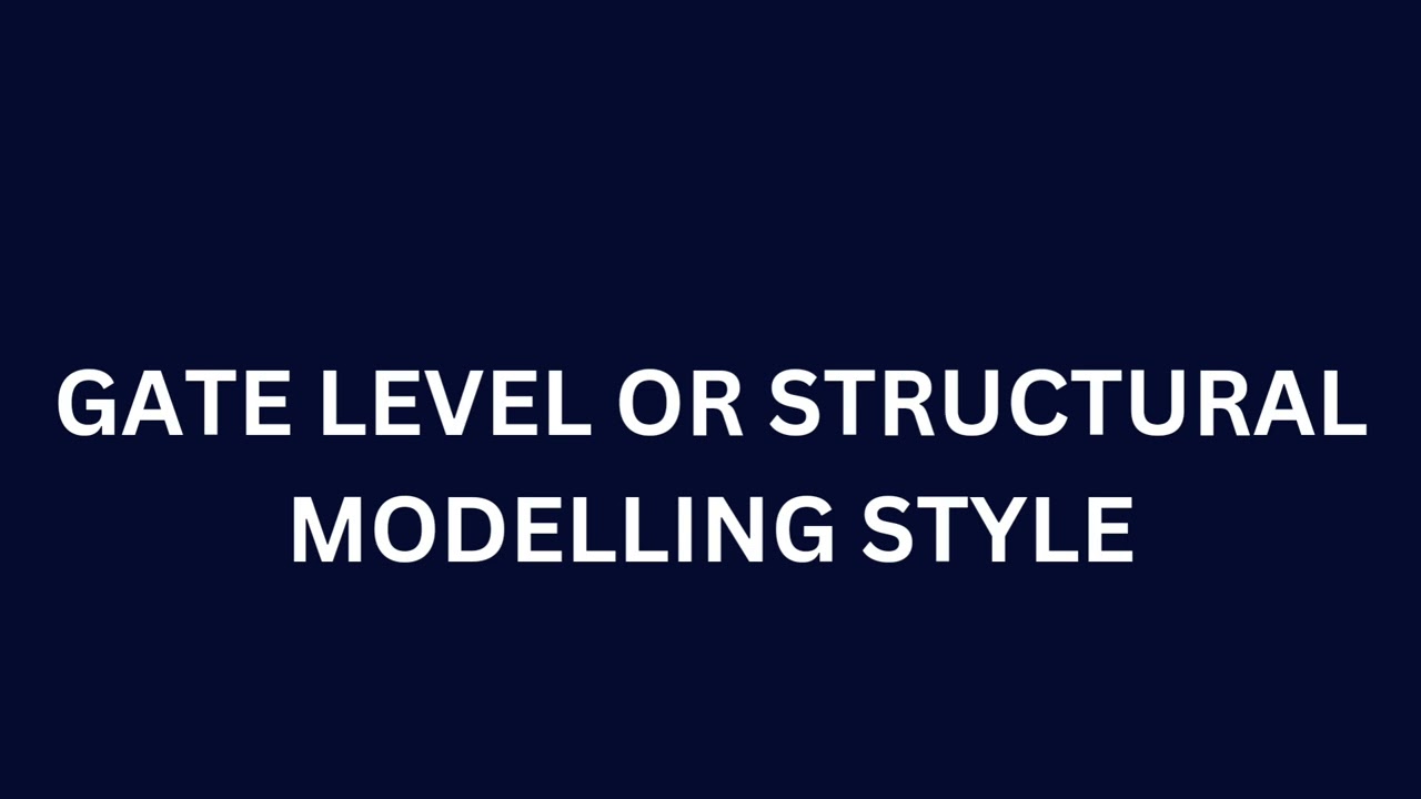 Verilog code for combinational circuits-1: Half adder in 3modelling styles