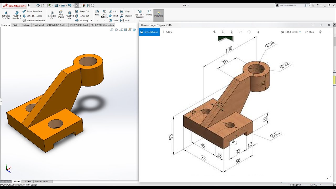 Exercise 24 | Solidworks tutorial for beginners | Basic of Solidworks