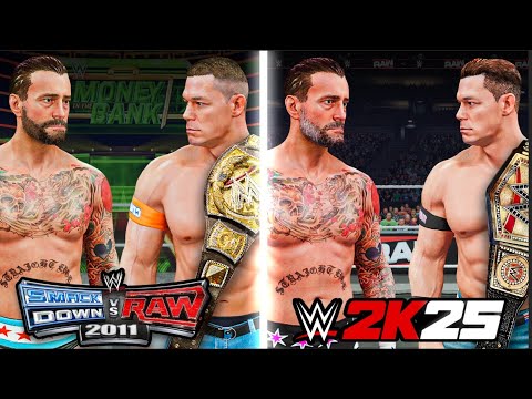 CM Punk VS John Cena In EVERY WWE Game!