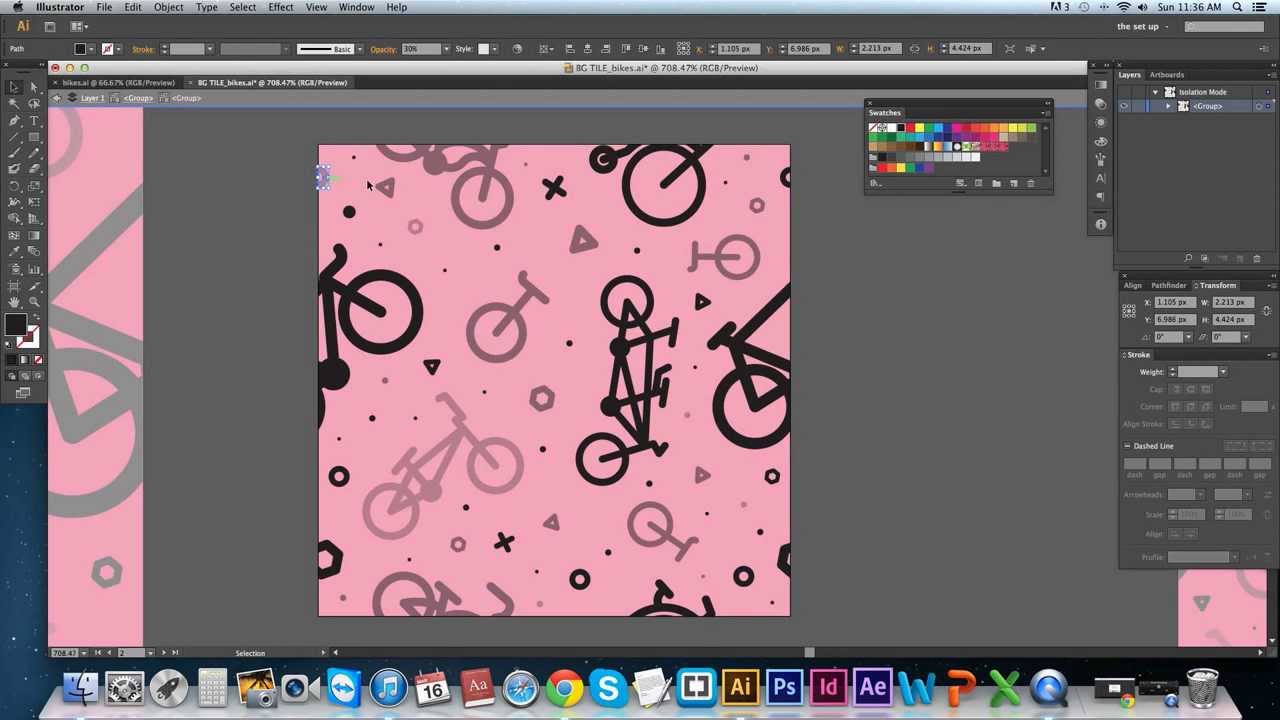 Seamless Vector Background Tile Tutorial - Ai CS6