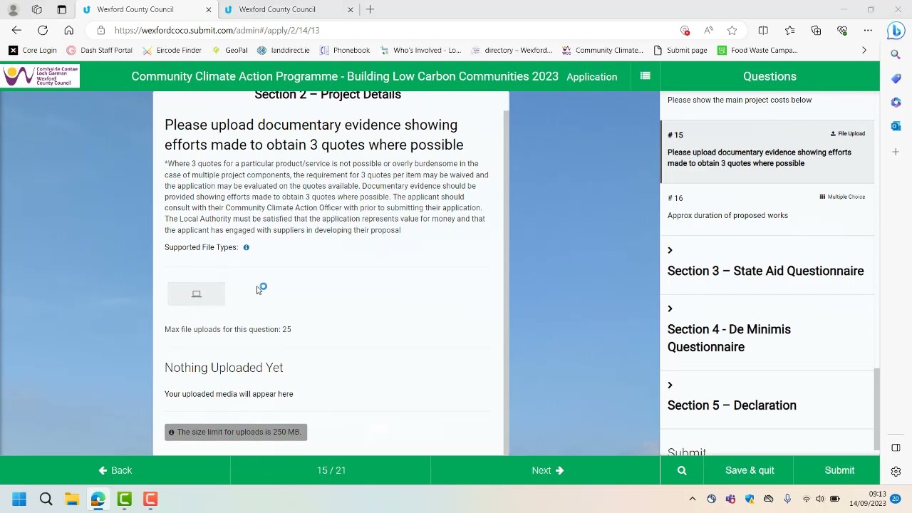 Community Climate Action Programme – Application Form Video Tutorial