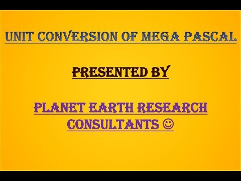Unit conversion of Mega Pascal 😀