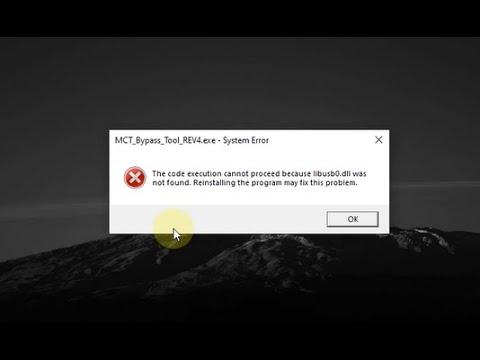 MCT Bypass Tool Rev4 Error Libusb0 dll