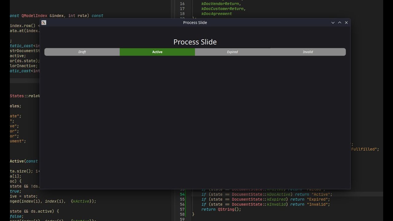 Process Slider - Qt quick custom widget #quick #qt  #customwidget #coding #programming