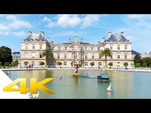 Jardin du Luxembourg 4K - Paris, France - Beautiful Gardens, Fountains, and Statues