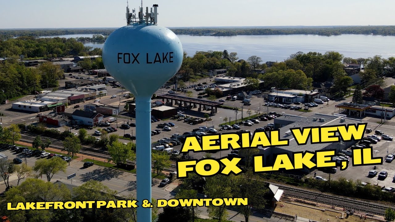 The All New Fox Lake, IL | Lakefront Park & Beach | Chain o Lakes From 400'