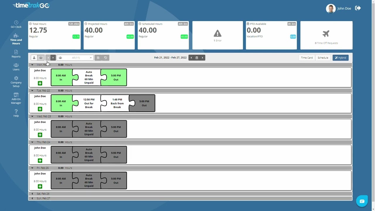 Remote Employee Time Tracking | Remote Clock-In System