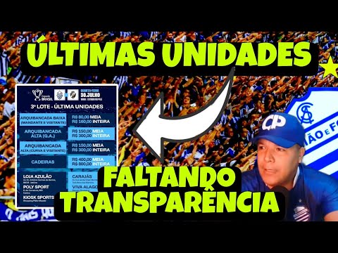 ÚLTIMO LOTE  E NÃO VEMOS TRANSPARÊNCIA