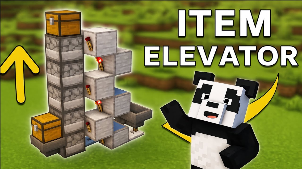 Easiest Item Elevator in Minecraft 1.21.5 (Tutorial)