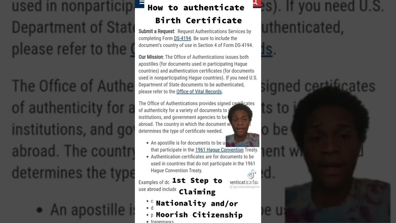 How to Authenticate birth certificate