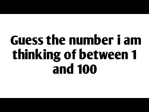 Guess the number between 1 and 100