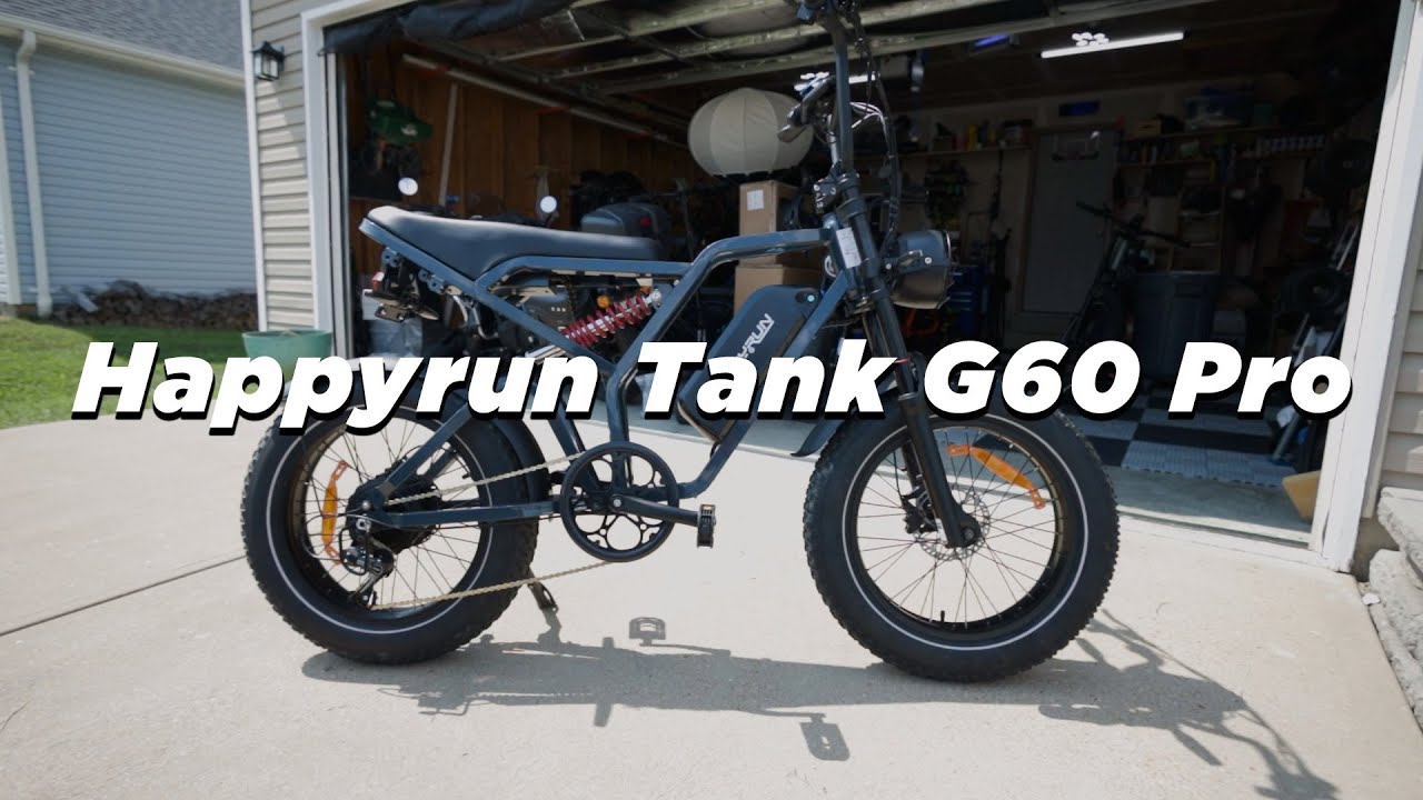 HappyRun G60 Pro 1000W Moped Style E-Bike, Fast Off Road Electric Bike ...