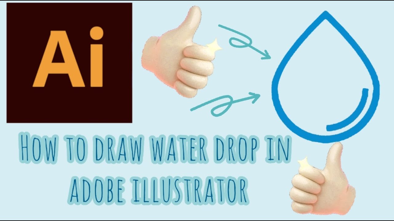 How to Create a Simple Water Drop Icon in Adobe Illustrator - Adobe Illustrator Tutorial