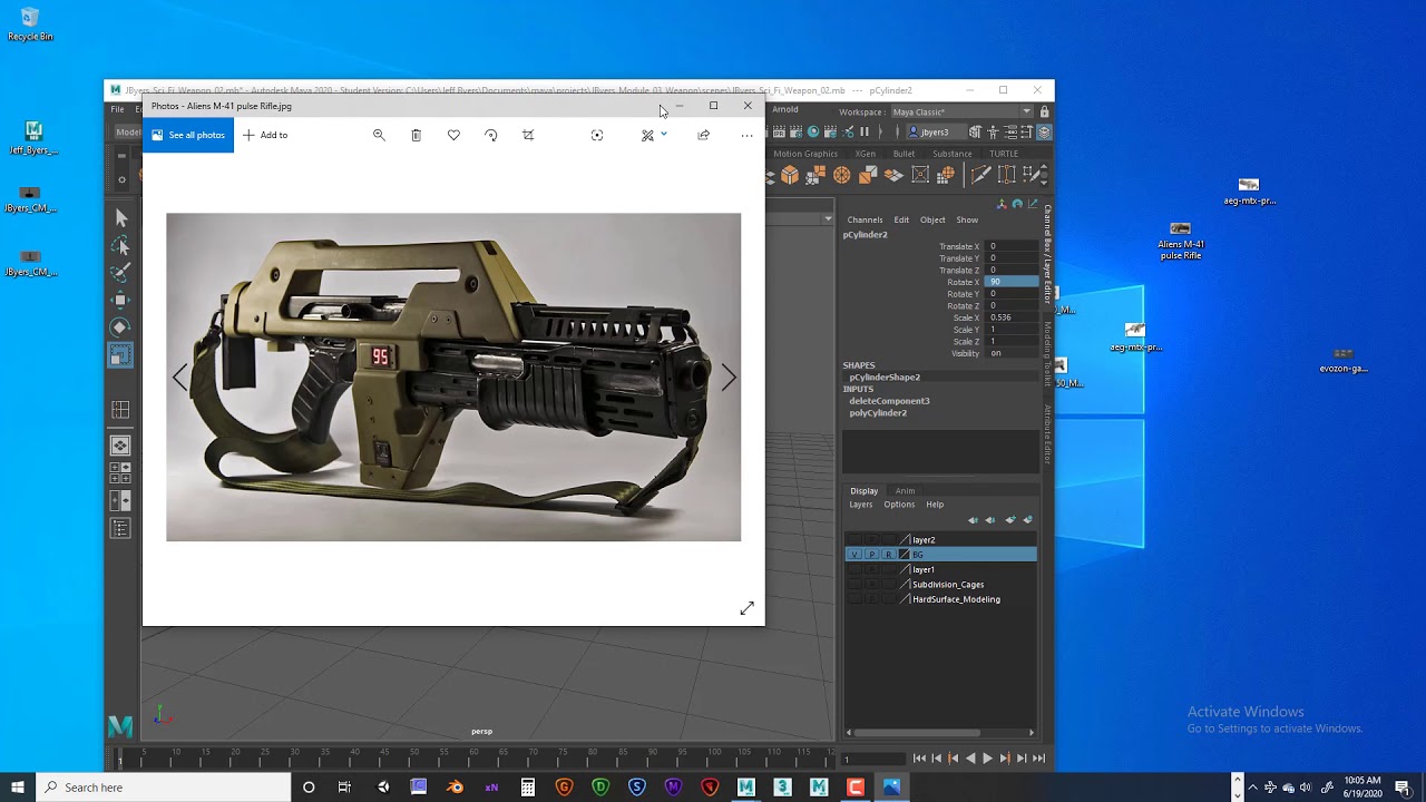ANI 150 Modeling Sci Fi Weapon Part 01