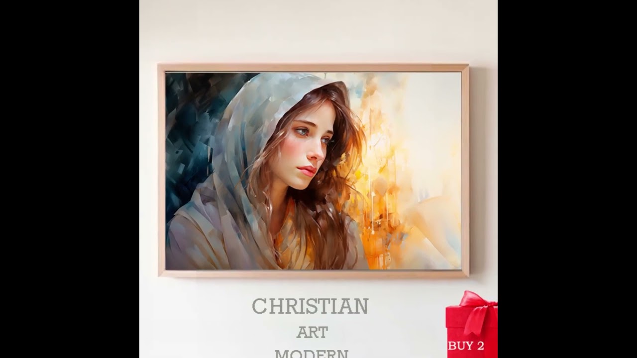 Mother of Jesus, Virgin Mary, Maddona, Saint Mary Magdalene watercolor painting, Mary Magdalene art