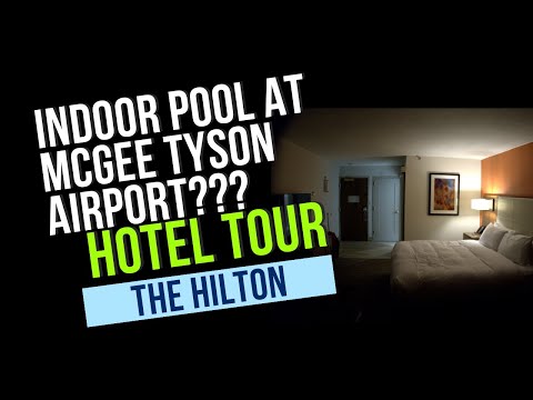 Best Indoor Pool at an Airport| Tour of Hilton McGee Tyson Airport Hotel| adventures by kayla